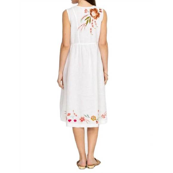 Johnny Was | Dresses | New Johnny Was Joya Linen Tank Dress In White ...
